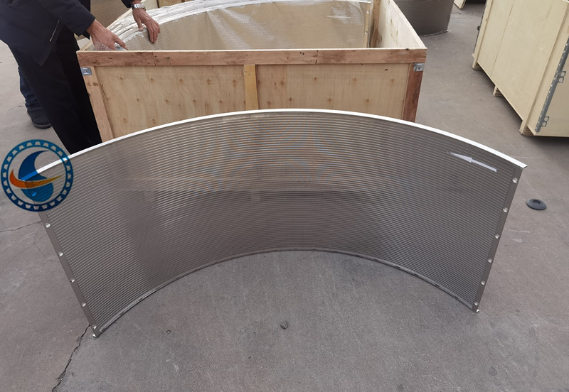 SS304 Saringan Bend Screen Wedge Wire DSM Screen Panjang Hingga 4m